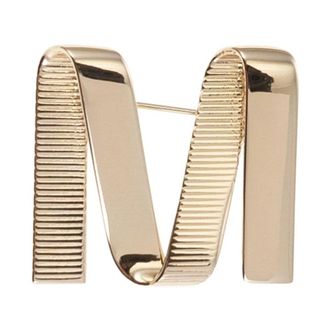 Max Mara Initial Letter M Brooch Pin - - Accessories - Damen - Gelb - ONE SIZE