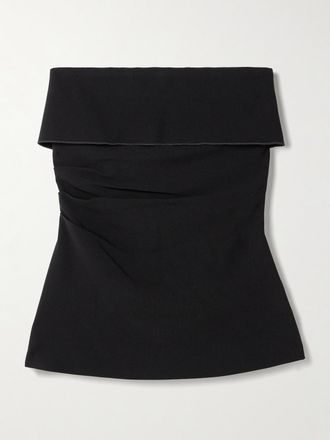 Proenza Schouler Haut Bustier En Cr&ecirc;pe &Agrave; Fronces Et &Agrave; Superposition Felicity - Noir