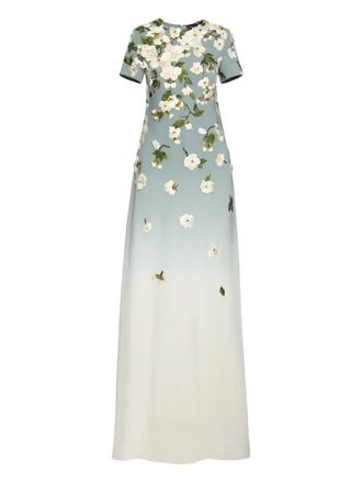 Oscar De La Renta Verziertes Abendkleid - Nude