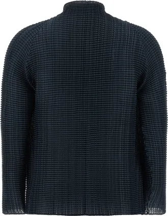 Issey Miyake Wooly Pleats-68 Cardigan - Navy