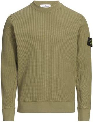 Stone Island Sweatshirt textur&eacute; en coton m&eacute;lang&eacute;