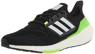 adidas Adidas Mens Ultraboost 22 Black/White/Solar Green 7.5 Adult