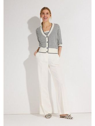 More & More Strickjacke fein gestreifte Halbarm-Strickjacke