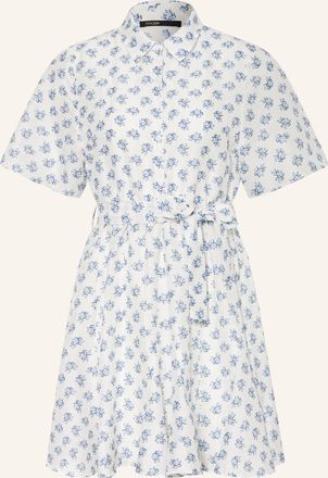 Maje Hemdblusenkleid Mit Leinen blau