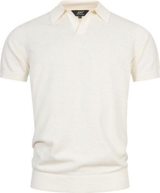 JEFF Poloshirt JFEliseo Strickpolo mit offenem Polokragen aus hochwertiger Baumwolle