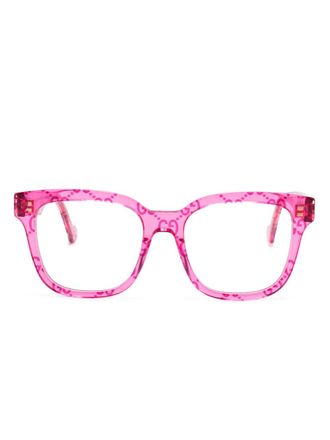 Gucci lunettes de vue &agrave; logo GG - Rose
