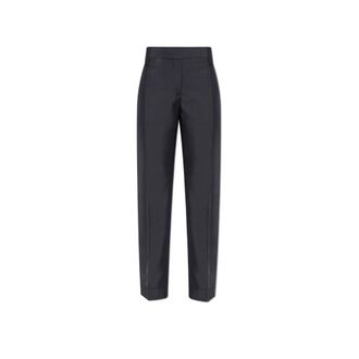 Versace Woll-Mohair Regul&auml;re Formelle Hose - - Trousers - Damen - Grau - M