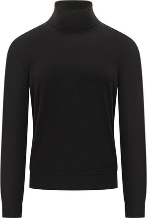 Malo Homme, Pulls, Noir, Taille: 2XL Pull Col Roul&eacute; en Cachemire