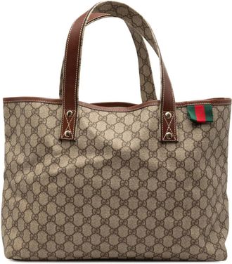 Gucci Shopper - Medium GG Supreme Web Loop Tote - Gr. unisize - in Braun - f&uuml;r Damen