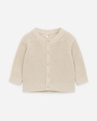 Arket Strickjacke Aus Baumwolle -Wei&szlig;