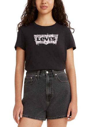Levi's Womens The Perfect Tee Blacks, BW MARA FLORAL Fill, X-Small
