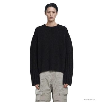 Rick Owens Tower Round Neck in Silk Cashmere