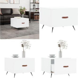 vidaXL Couchtisch Wei&szlig; 50x50x40 cm Holzwerkstoff - Couchtisch - Wohnzimmerstil - Wei&szlig;er Couchtisch - Holzm&ouml;bel - Sideboard - Home & Living
