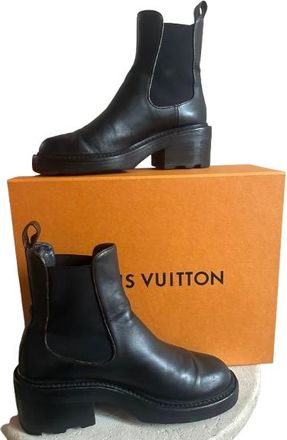 Louis Vuitton Black Beauborg Tuus Boots Size 39