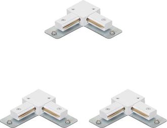 Briloner Schienensystem Rail Eckverbinder, Zubeh&ouml;r, Erweiterungskomponente, 86 mm, Wei&szlig; (Packung mit 3)