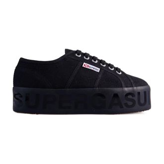 Superga W 2790 Shiny Printed Platform - - Shoes - Damen - Schwarzk - 36 EU