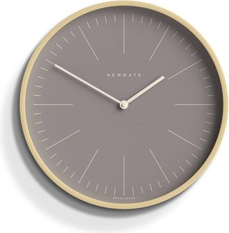 Newgate Watches Mr Clarke wanduhr | Gro&szlig;e skandinavisch inspirierte sperrholzuhr | 40cm | Geh&auml;use aus hellem Holz mit lehmgrauem zifferblatt | Modernes minimalistisch