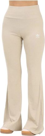 adidas Femme, Sport, Beige, Taille: 38 FR Essentials Rib Flared Leggings