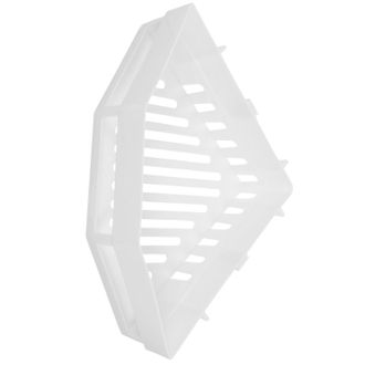 NUOBESTY Eckregal Zur Wandmontage ohne Bohren Wei&szlig;es Kunststoff Duschablage Organizer mit Ablauf Badezimmer Aufbewahrungsregal f&uuml;r Dusche Toilette und K&uuml;che