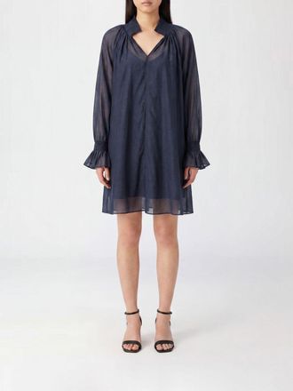 Semicouture Mini-robe chemisier en m&eacute;lange de coton et soie