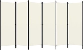 tidyard Raumteiler Klappbar Freistehend Trennwand Paravent Umkleide Sichtschutz Spanische Wand Raumtrenner 6-TLG. Weiß 300 x 180 cm