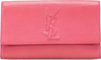 Saint Laurent Clutches - Large Leather Belle de Jour Clutch - Gr. unisize - in Gold - f&uuml;r Damen