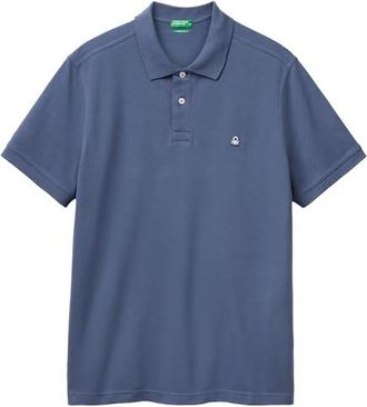 Benetton Maglia Polo M/M 3089j3179, Bleu, XL Homme