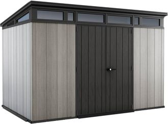 Dmora Dmora - Gartenhaus Passeri, Gartenh&uuml;tte, Gartenhaus, Werkzeugschuppen, 342x218 h226 cm, Grau