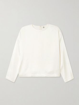 Toteme Haut En Satin - Blanc