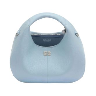 Ganni Femme, Sacs, Bleu, Taille: ONE Size Hobo Mini Grained