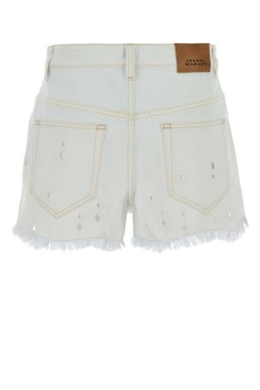 Isabel Marant Aecia Denim Shorts - White