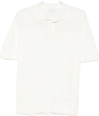 Daniele Fiesoli Homme, Tops, Blanc, Taille: M Polo &agrave; d&eacute;tails boutonn&eacute;s