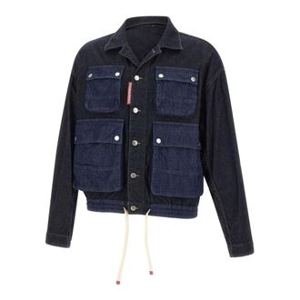 Dsquared2 Homme, Vestes, Bleu, Taille: M Cargo Jean Jacket