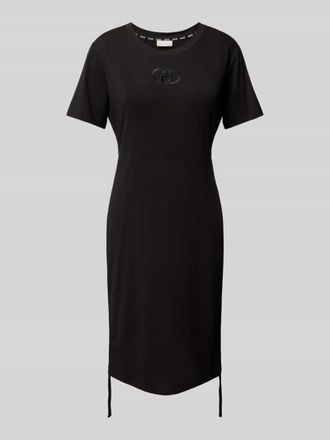 Liu Jo Knielanges T-Shirt-Kleid mit Logo-Stitching
