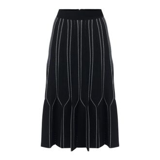 Elisabetta Franchi Midi Strickrock - - Skirts - Damen - Schwarzk - S
