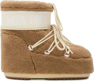 Moon Boot Femme, Chaussures, Beige, Taille: 36 EU Icon Low Fleece Boot