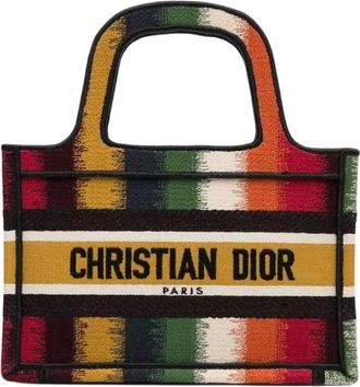 Dior Pre-owned Mini Book Tote Brod&eacute; - Femme - Pre-owned - Multicolore - Taille: ONE Size