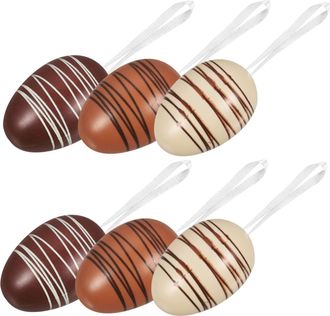 Cabilock 6st Ostereier Schmücken Ornamente Frühlingsdeko Hängende Osterdeko Bunte Eierverzierung Entzückende Eierverzierung Ostern Hängende Eier Osterei-anhäng