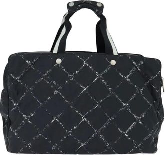 Chanel unisex, Pre-owned, Noir, Taille: ONE Size Sac de voyage en tissu matelass&eacute; Pre-owned
