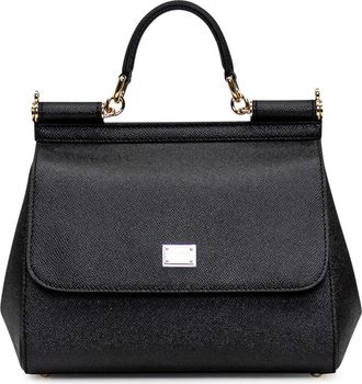 Dolce & Gabbana Femme, Sacs, Noir, Taille: ONE Size Sicily Handbag