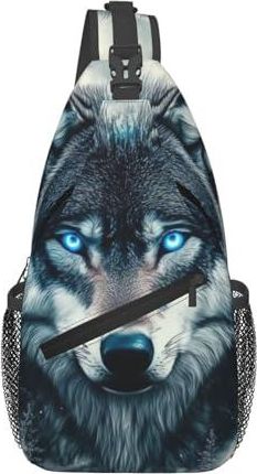Generic Mysterious Forest Lone Wolf Sac &agrave; bandouli&egrave;re de voyage pour homme Sac &agrave; dos de randonn&eacute;e Sac &agrave; dos &agrave; bandouli&egrave;re pour homme
