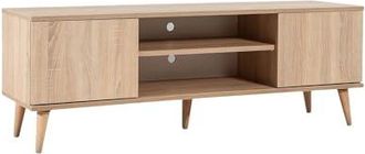 Dmora TV-Schrank Decrux 140x40x50 cm Braun, 1 Regal, 4 F&auml;cher