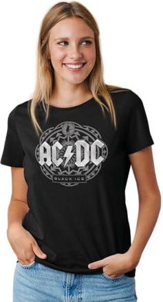 AC/DC Femme Woacdcrts059 T-Shirt, Noir, XXL EU