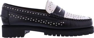 Sebago Femme, Chaussures, Noir, Taille: 41 EU Studs Loafer Noir/Blanc Chaussures Femmes