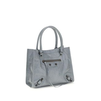 Balenciaga Womens Blue Lamb Ovis Aries Shoulder Bag
