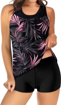 Generic Ensemble tankini pour femme - Maillot de bain deux pi&egrave;ces - Maillot de bain push-up - Simple et &eacute;l&eacute;gant - Maillot de bain sportif rembourr&eacute; - Pour la 