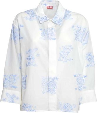Kenzo Femme, Blouses et Chemises, Multicolore, Taille: 36 FR Chemise Cartoon Manches 3/4