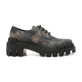 Christian Louboutin Homme, Chaussures, Multicolore, Taille: 40 EU Camouflage Lace-Up Platform Bottes