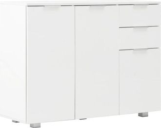 vidaXL Sideboard Hochglanz-Wei&szlig; 107x35x80,5 cm Vidaxl