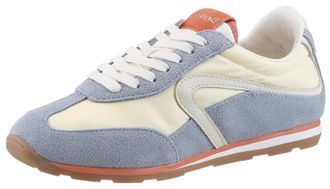 Verbenas Sneaker VERBENAS JAMAINCA PIXEL, Damen, Gr. 39, wei&szlig;, blau, Leder, Textil, kontrastfarbene Details, unifarben mit Farbeins&auml;tzen, Basic, Schuhe Sneaker